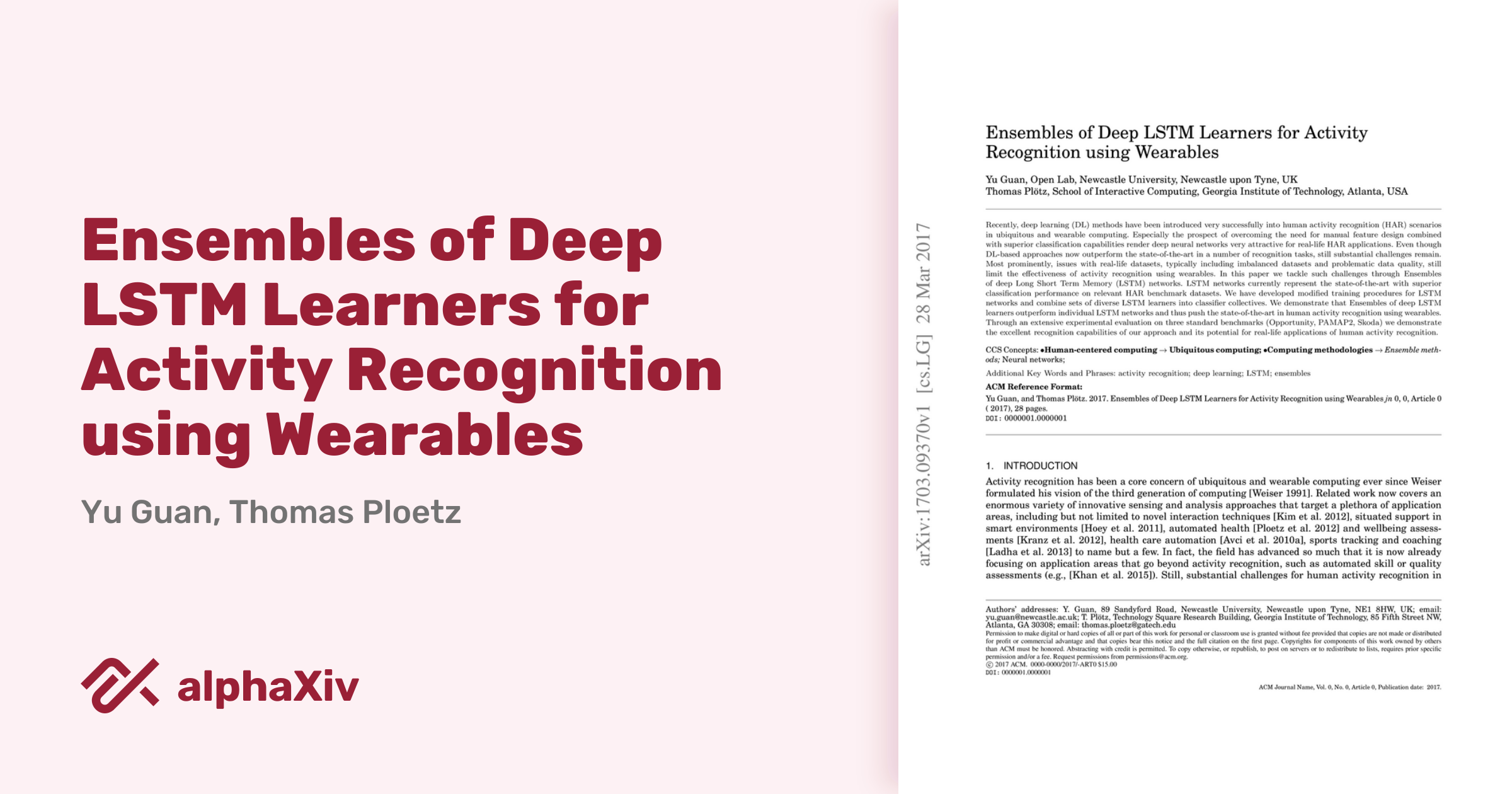 Ensembles of Deep LSTM Learners for Activity Recognition using ...