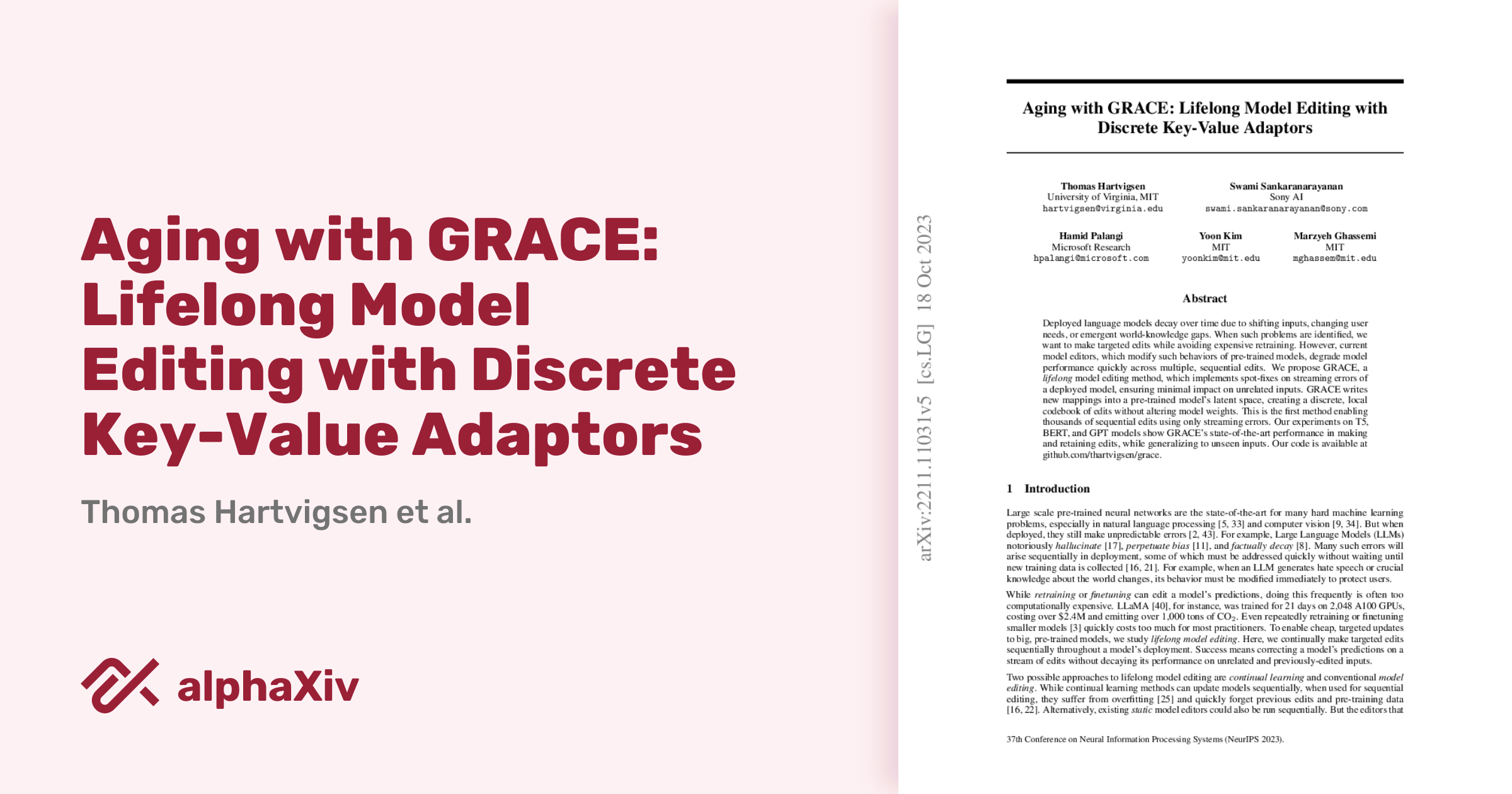 Aging with GRACE: Lifelong Model Editing with Discrete Key-Value ...