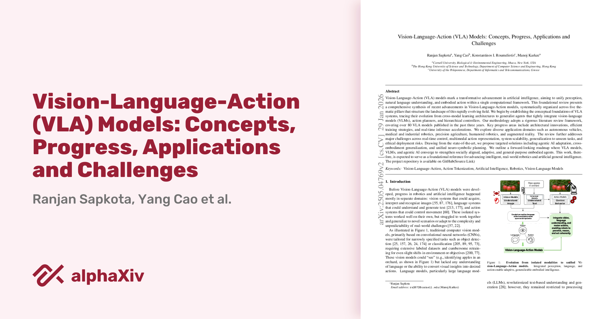 Vision-Language-Action (VLA) Models: Concepts, Progress, Applications ...
