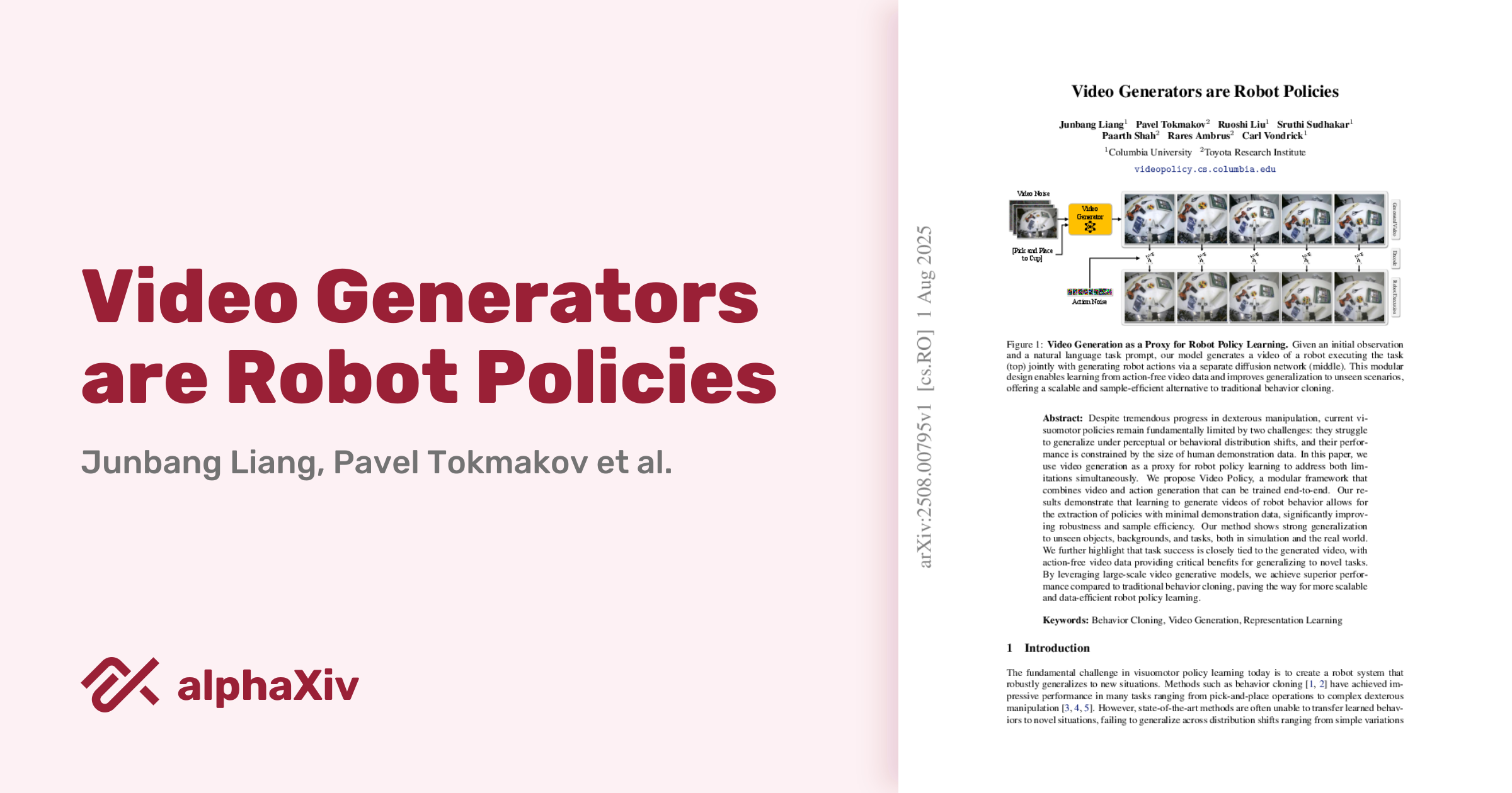 Video Generators are Robot Policies | alphaXiv