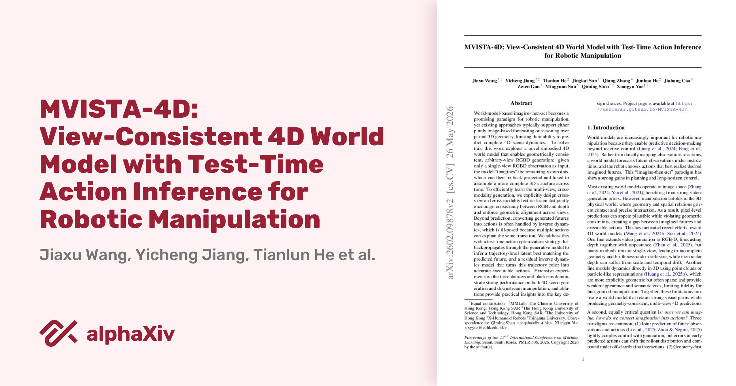MVISTA-4D: View-Consistent 4D World Model with Test-Time Action ...
