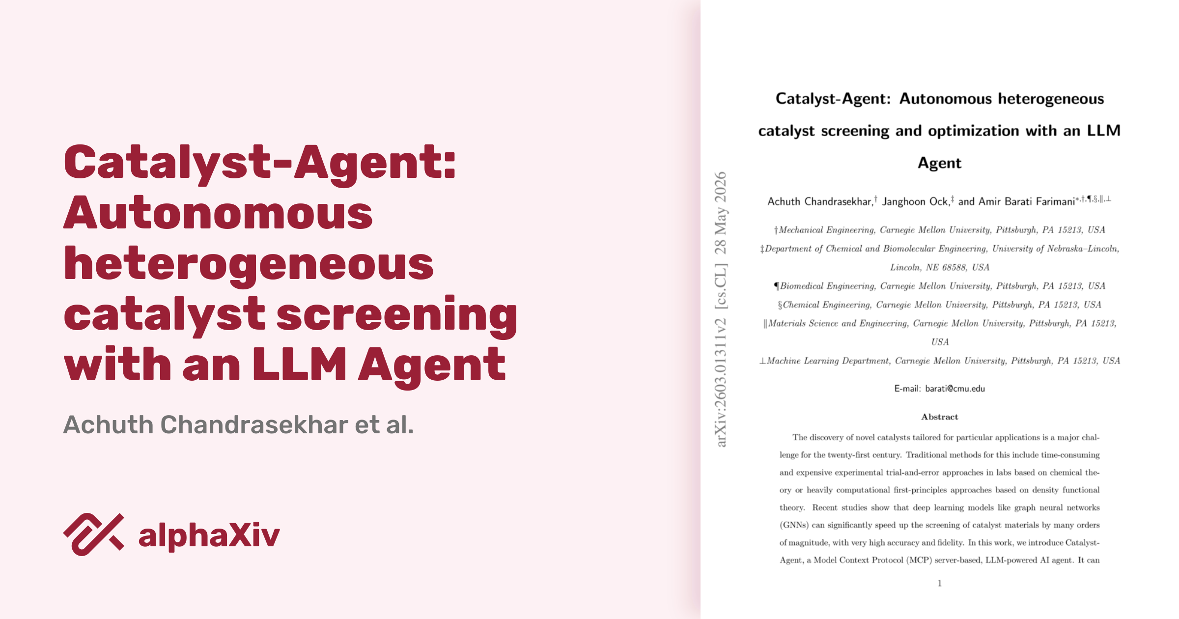 Catalyst-Agent: Autonomous heterogeneous catalyst screening and ...