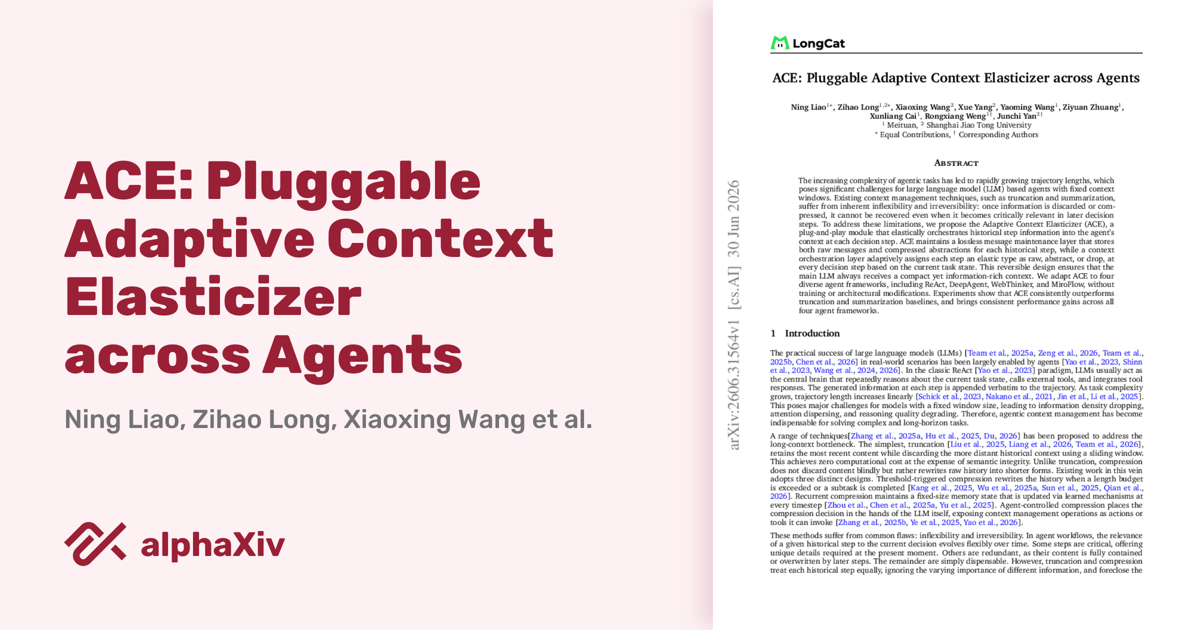 ACE: Pluggable Adaptive Context Elasticizer across Agents | alphaXiv