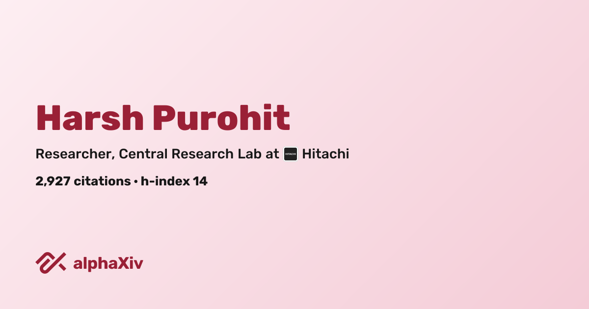 Harsh Purohit | alphaXiv